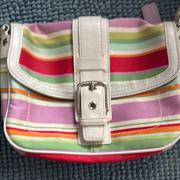 Coach | Bags | Coach Multicolor Striped Crossbody Bag | Poshmark